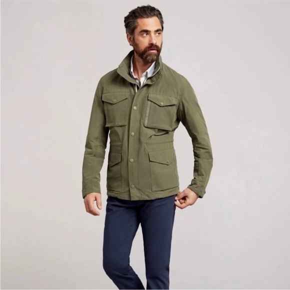 Faherty | Jackets & Coats | Faherty Combat Collared Cotton Utility ...